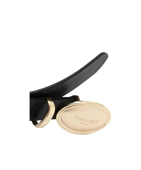 TWINSET Oval Buckle Belt - Black