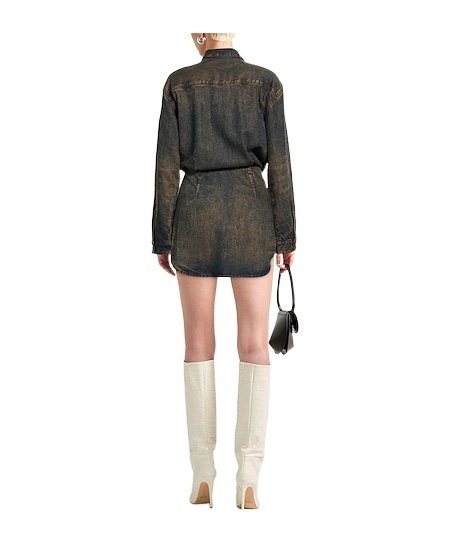 DIESEL® Vintage Wash Denim Shirt Dress