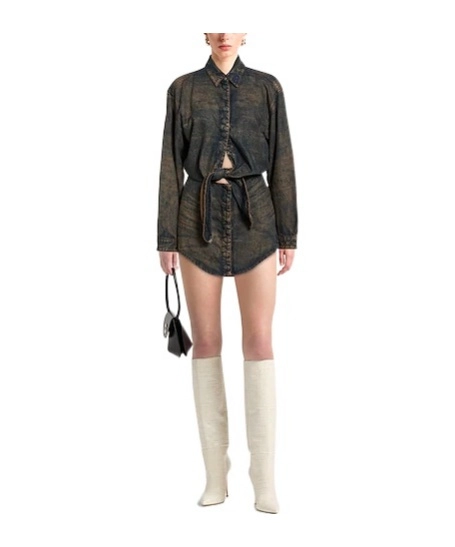 DIESEL® Vintage Wash Denim Shirt Dress