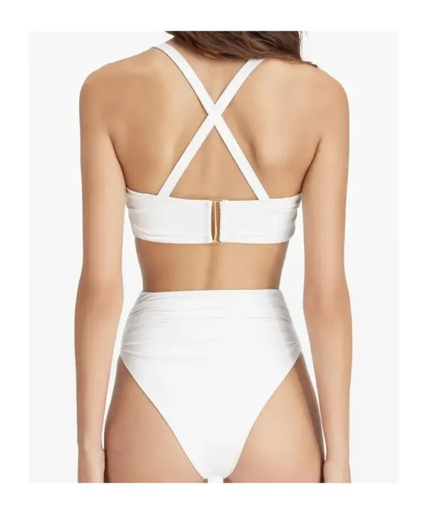 Jacquemus Cross-back Halterneck Bikini Top - White