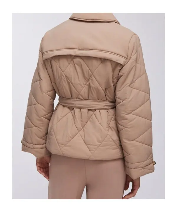Liu Jo Quilted Belted Jacket - Beige