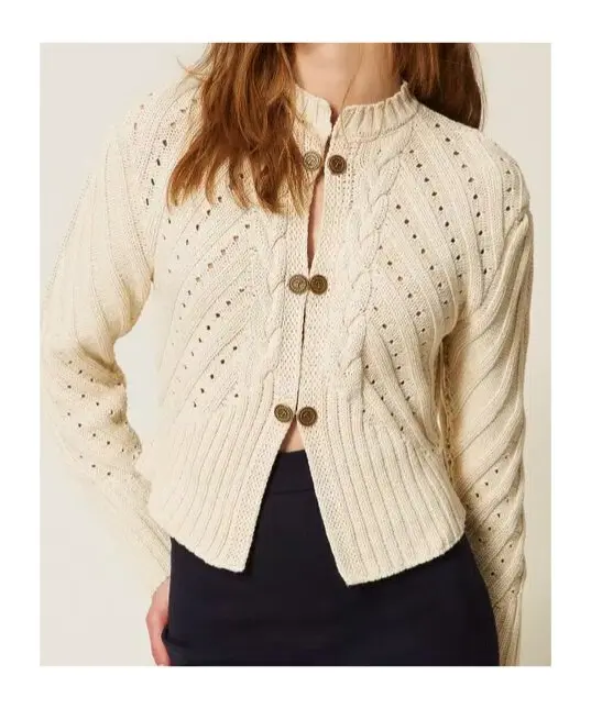 TWINSET Plaid Knitted Button-up Cardigan
