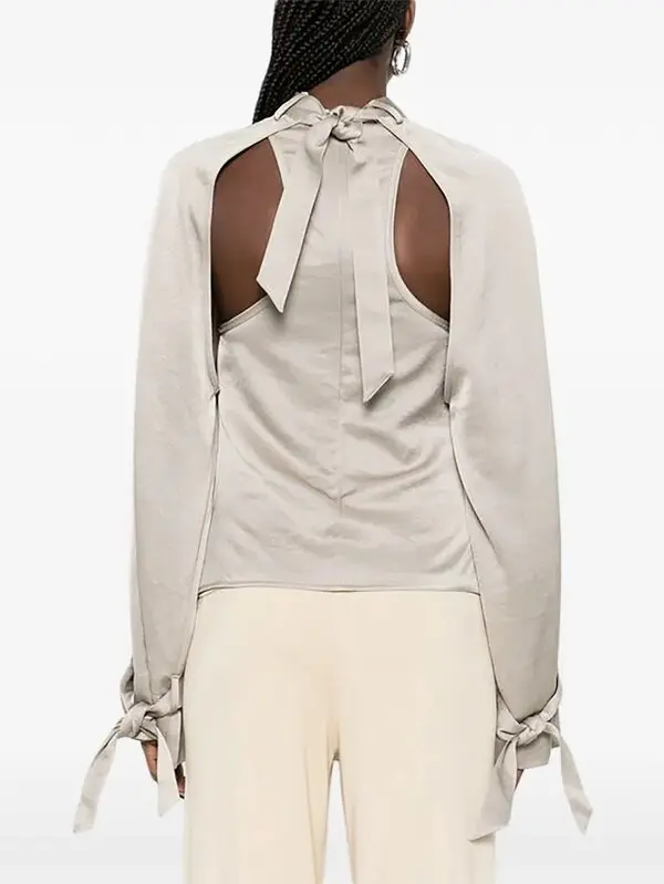 Nanushka Detachable Bolero Tie-detail Top - White