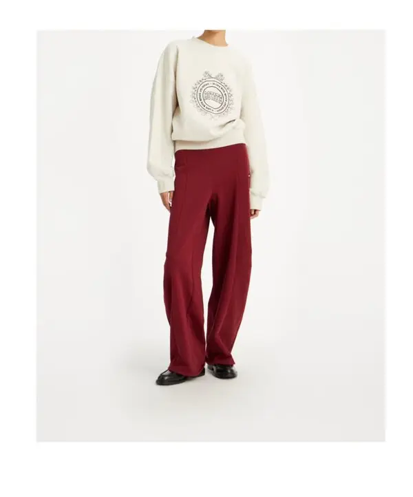 ROTATE BY BIRGER CHRISTENSEN Crewneck Long Sleeve Sweatshirt With Letter Print