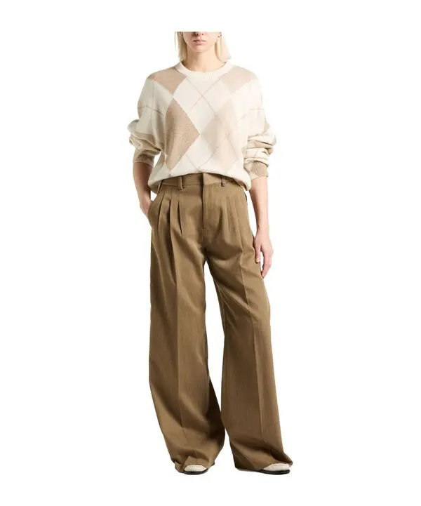 Burberry Solid Color Casual Trousers