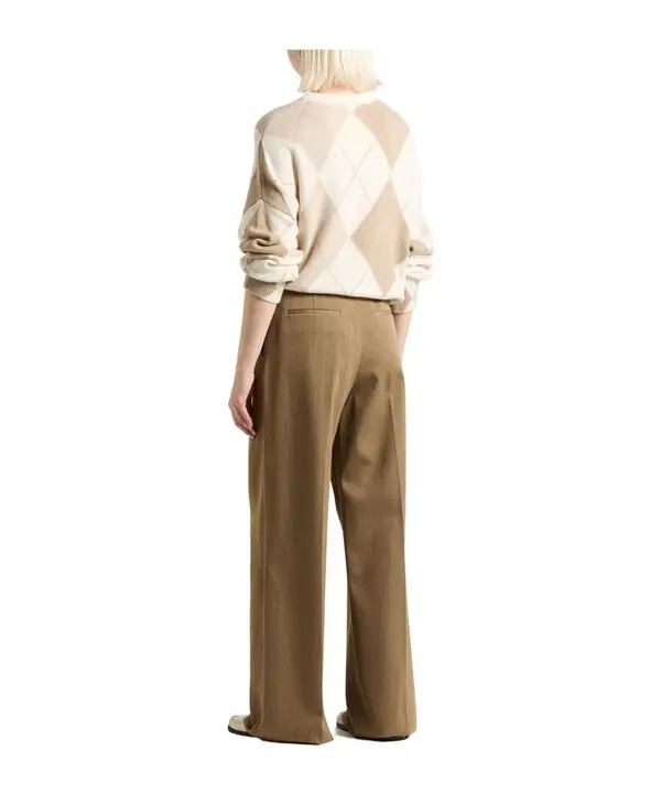 Burberry Solid Color Casual Trousers