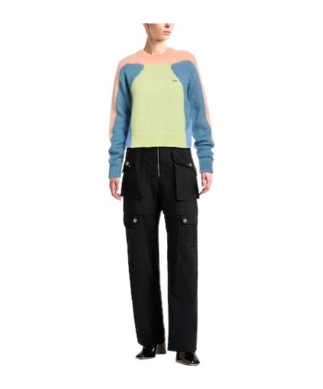 DIESEL® Multicolor Knit Top With Crewneck And Long Sleeves