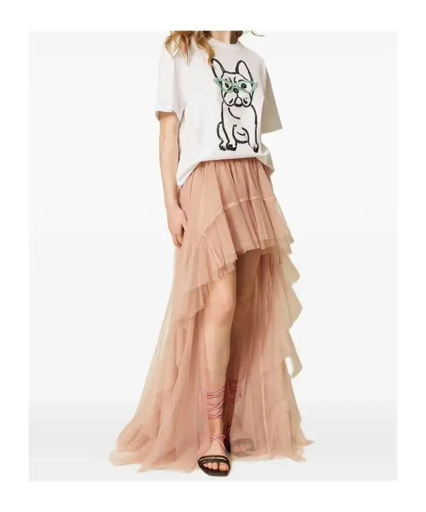 TWINSET X Myfo Asymmetric Tulle Skirt