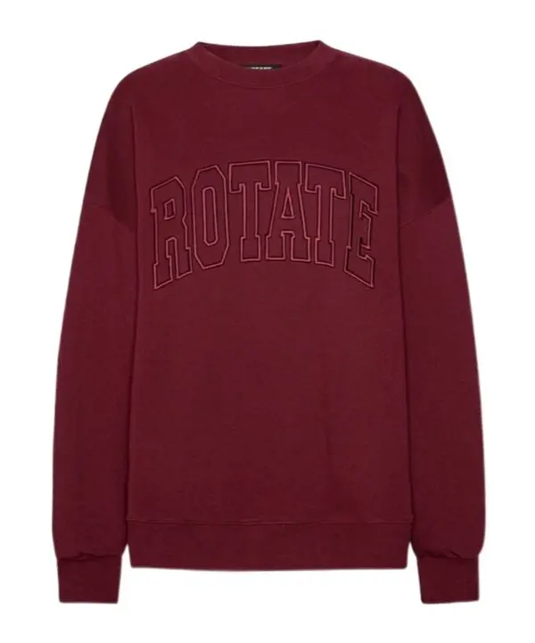 ROTATE BY BIRGER CHRISTENSEN Crewneck Long Sleeve Letter Print Sweatshirt