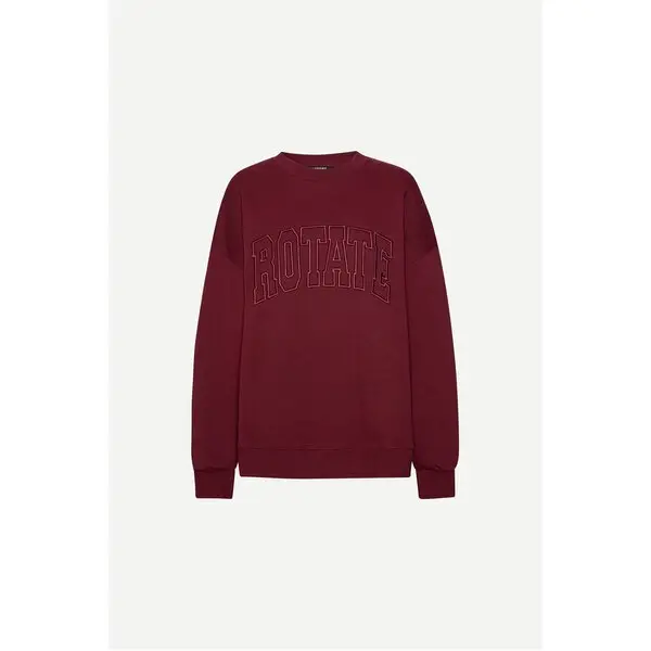 ROTATE BY BIRGER CHRISTENSEN Crewneck Long Sleeve Letter Print Sweatshirt