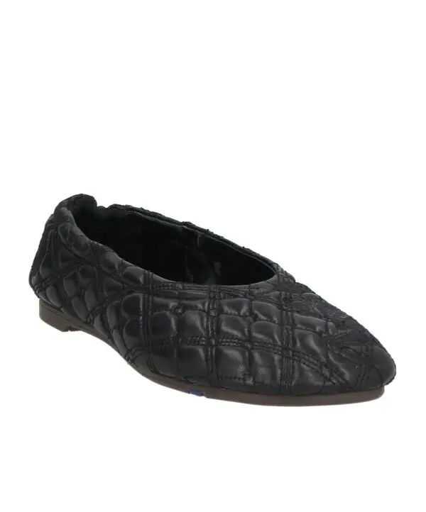 Burberry Leather Embroidered Ballet Flats