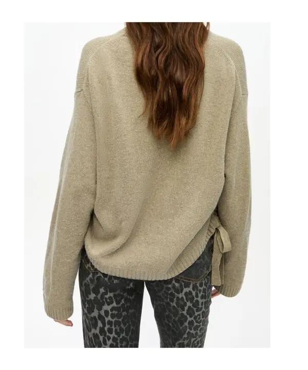 GANNI Brown Future Wool Mix Oversized Jumper