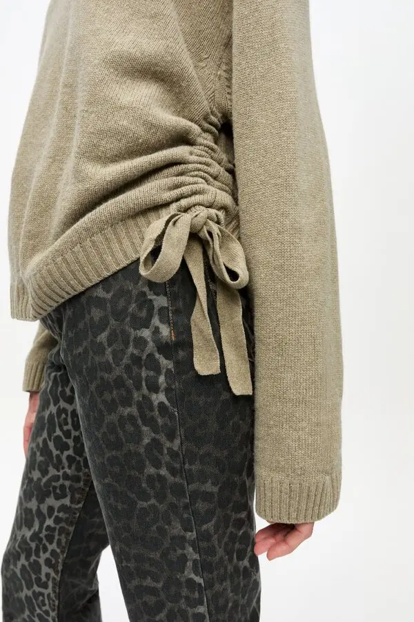 GANNI Brown Future Wool Mix Oversized Jumper