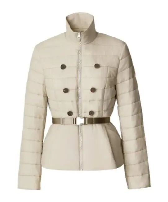 Mackage Serafina Quilted Belted Jacket - Nude