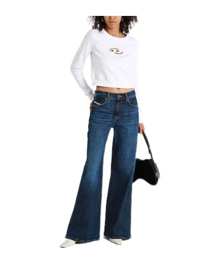 DIESEL® Cropped Crewneck Sweatshirt