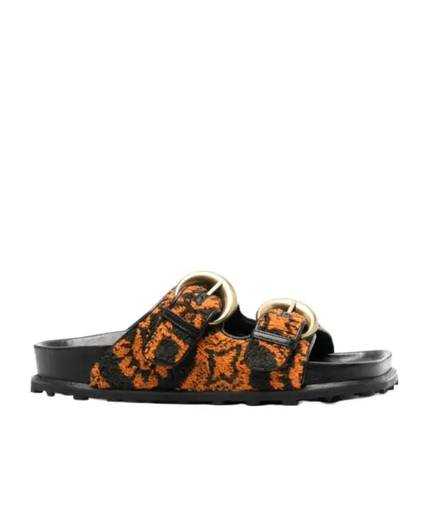 MARINE SERRE Oriental Towels Square-toe Slippers