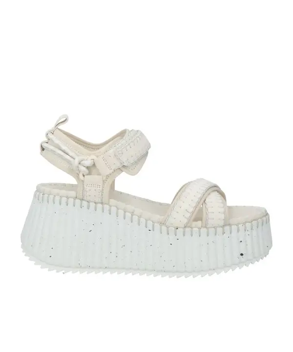 Chloé Suede Wedge Sandals