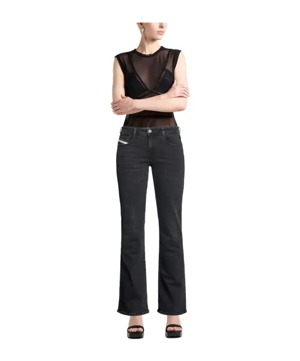 DIESEL® Flared Denim Trousers - Black