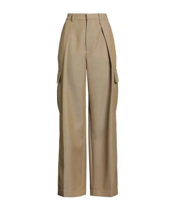 Burberry Solid-color Wool Work Pants