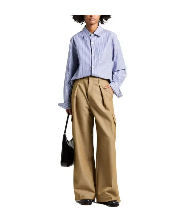 Burberry Solid-color Wool Work Pants