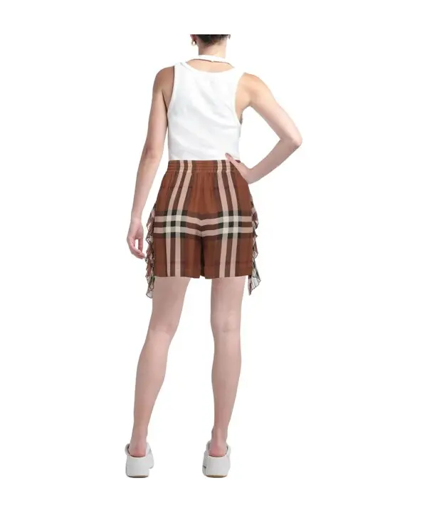 Burberry Plaid Ruffle Shorts