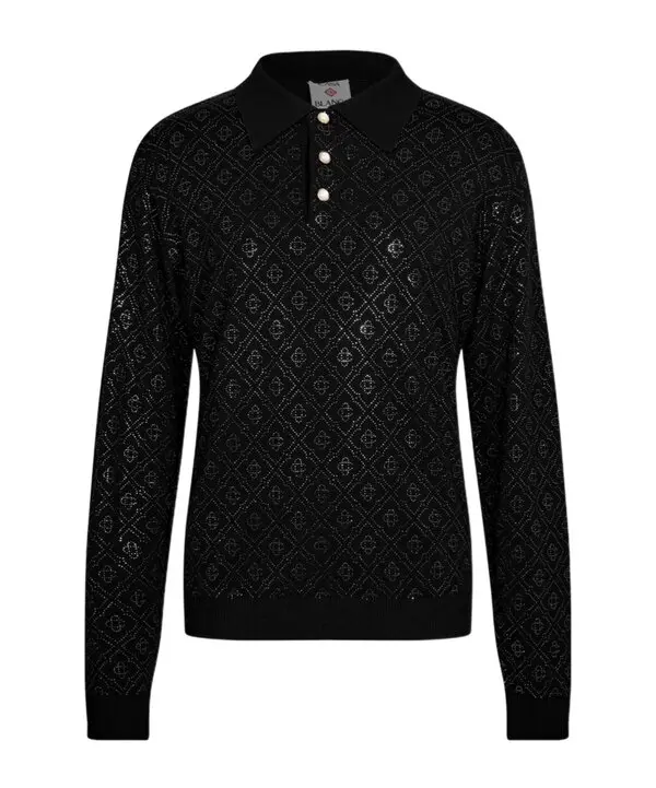 Casablanca Long-sleeved Polo Shirt