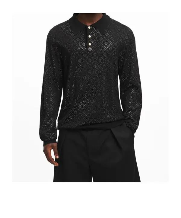 Casablanca Long-sleeved Polo Shirt