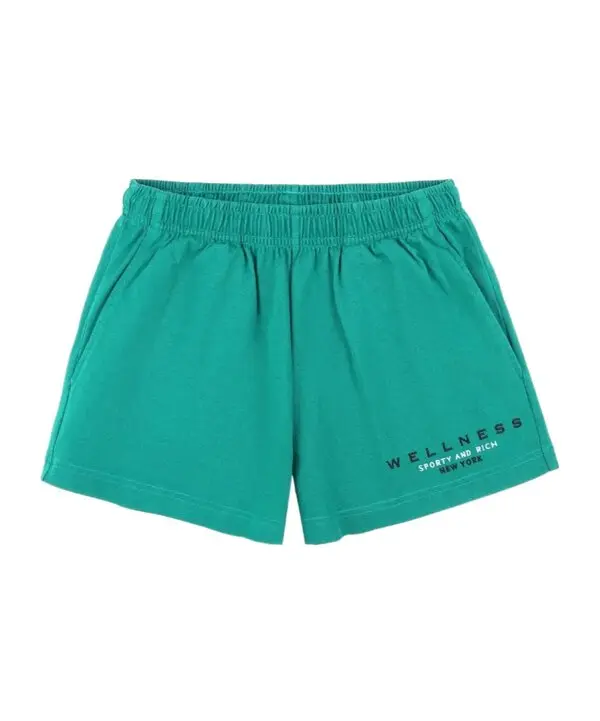 SPORTY  RICH Sporty & Rich Spellout Embroidered Shorts