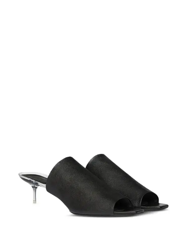 COURREGES Square-toe Kitten Heel Sandals