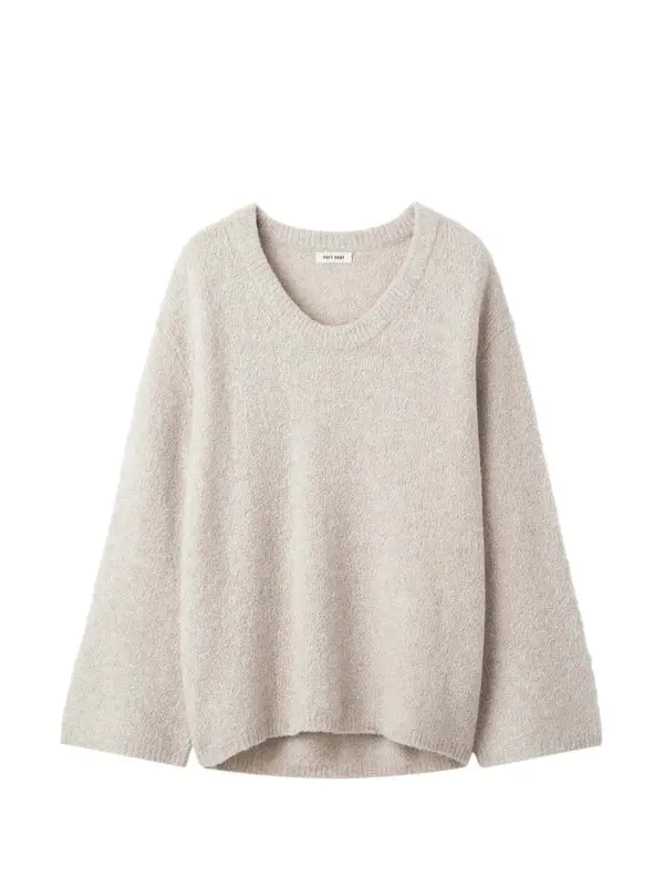 Soft Goat V-neck Sweater - Sand