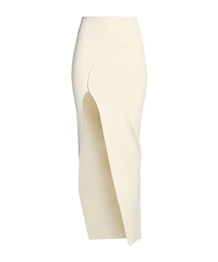 Rick Owens Plain Knit Pencil Skirt With Front Slit