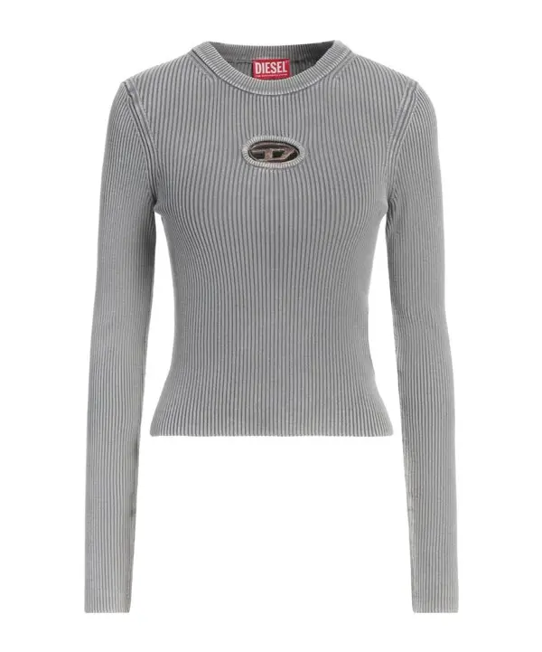 DIESEL® Ribbed Crew Neck Long Sleeve Top