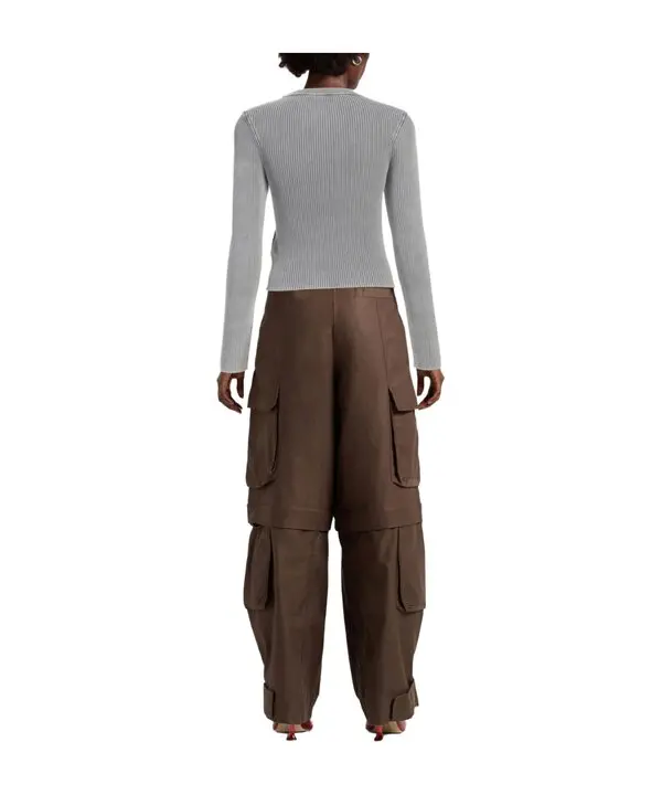 DIESEL® Ribbed Crew Neck Long Sleeve Top