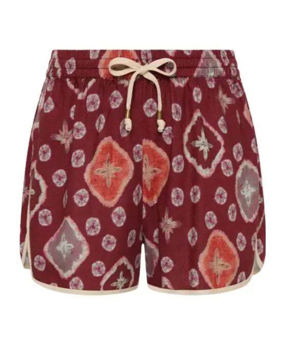The Upside Miri Klio Patterned Drawstring Shorts