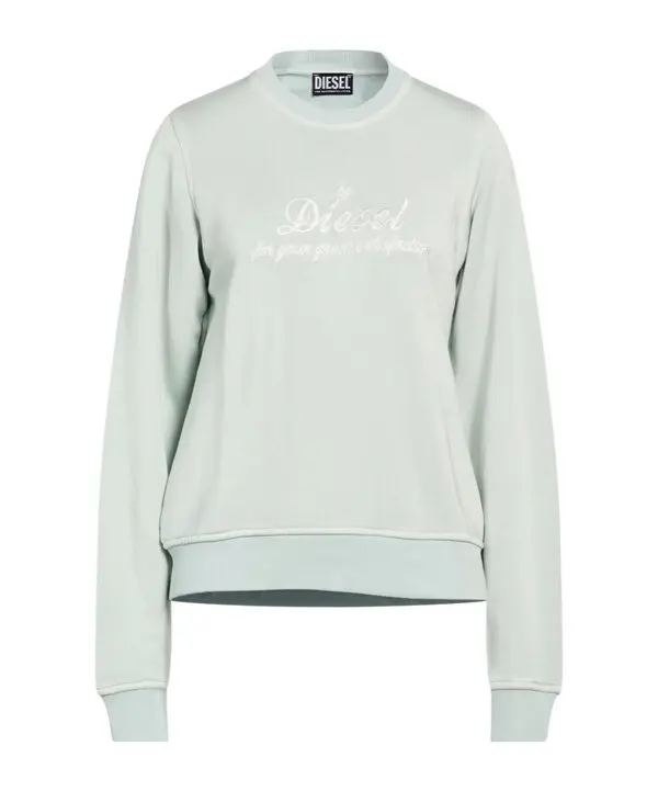 DIESEL® Solid-color Crewneck Sweatshirt With Embroidered Logo
