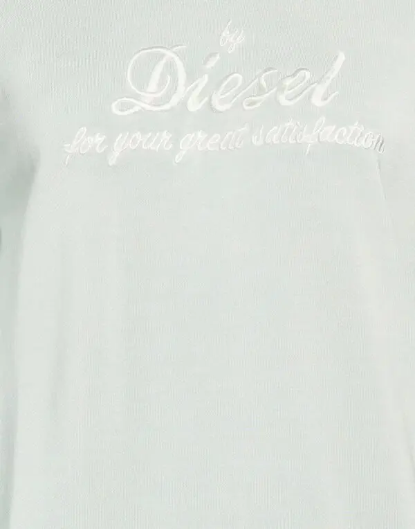 DIESEL® Solid-color Crewneck Sweatshirt With Embroidered Logo