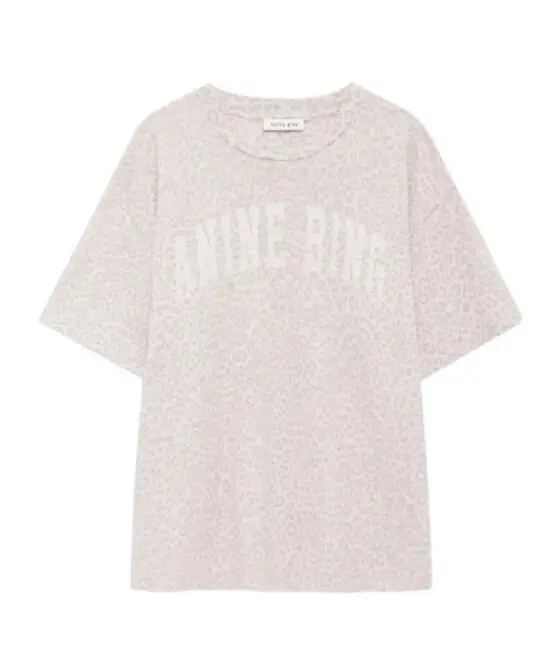 ANINE BING Cade Leopard-print T-shirt - White
