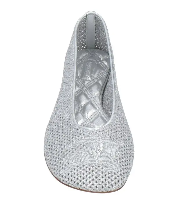 Burberry Cutout Ballet Flats - Silver