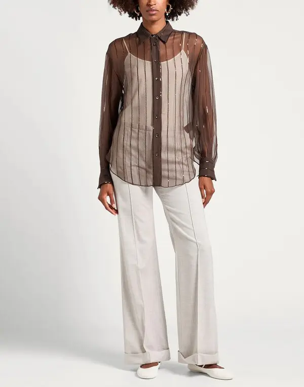 Brunello Cucinelli Long-sleeve Sequined Shirt
