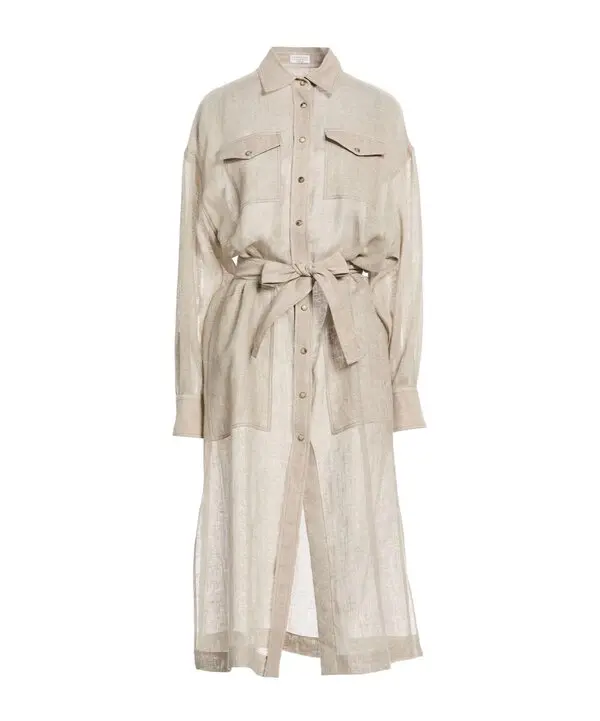 Brunello Cucinelli Metallic Shirt Dress