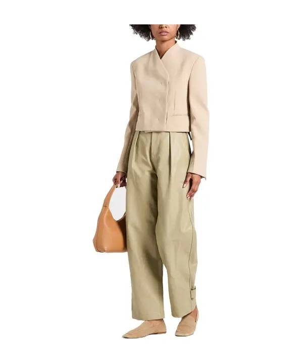Burberry Straight-leg Leather Trousers