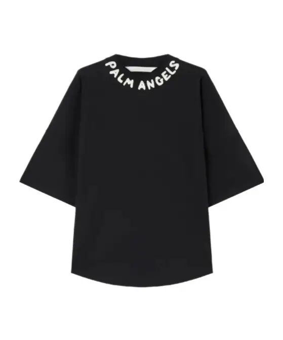 Palm Angels Logo-printed Crew-neck T-shirt - Black