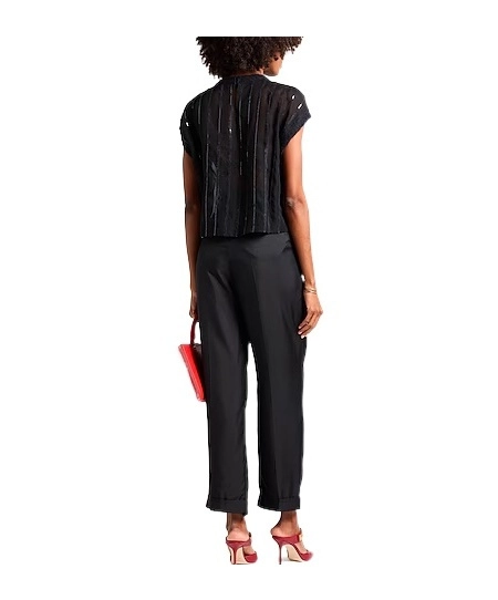 Brunello Cucinelli Short Sleeve Sequined Top