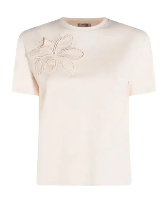 TWINSET Floral Appliqué T-shirt