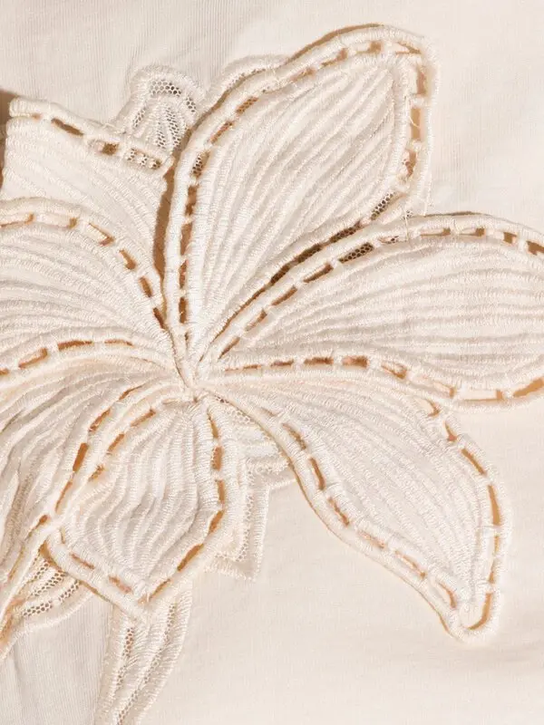 TWINSET Floral Appliqué T-shirt