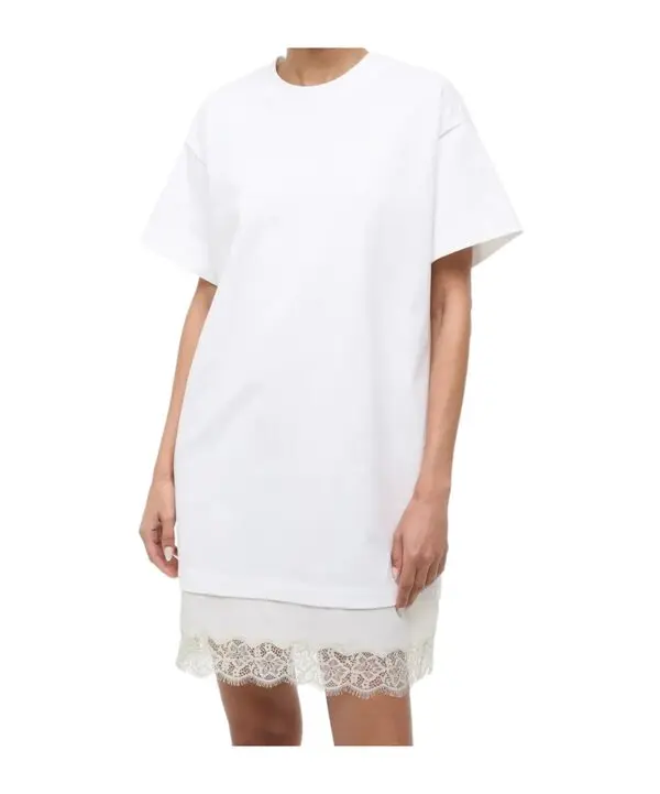 Staud Grier Lace-trim Mini Dress