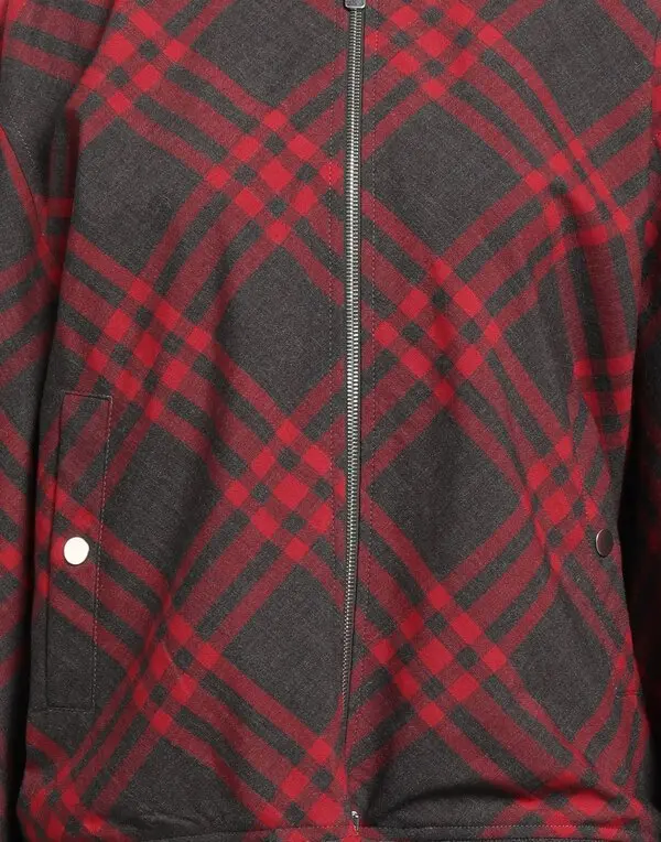 Burberry Two-tone Plaid Zip-up Baseball Jacket