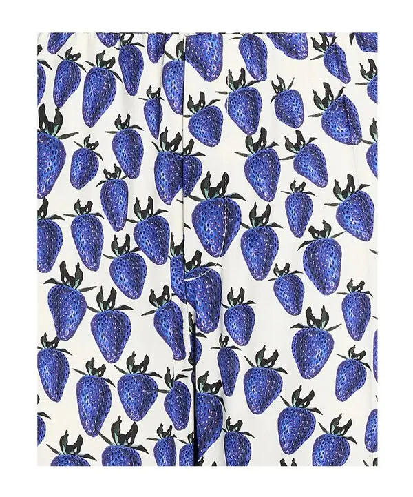 Burberry Printed Wide-leg Trousers - Blue