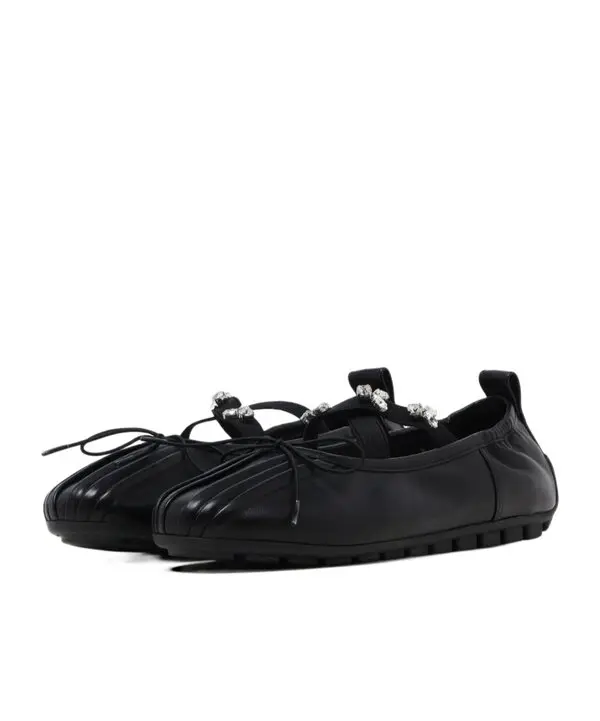 Simone Rocha Embellished Ballet Flats - Black