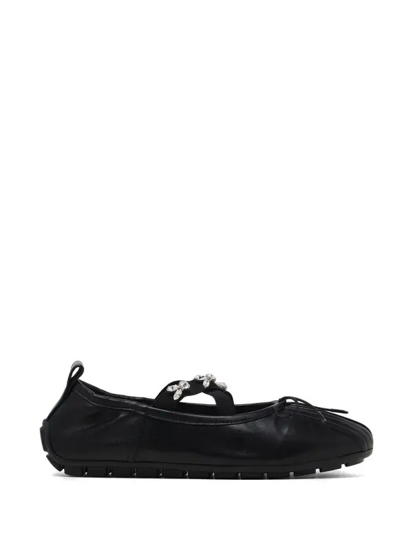 Simone Rocha Embellished Ballet Flats - Black